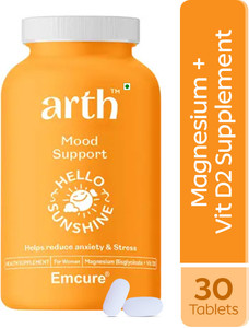 ARTH Magnesium + Vit D2 Tablet | Reduces Stress & Anxiety By Emcure ...