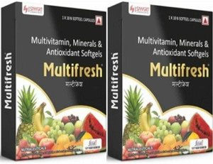 MULTIFRESH Multivitamin- Multiminerals 10 Softgel Capsules pack of ( 2* ...