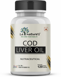 La Natures Cod Liver Oil Softgel Capsules for Immunity, Heart and Brain ...