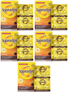 Supradyn Daily Multivitamin Tablet,12 Vitamins, 5 Elements ,225 Tablets ...