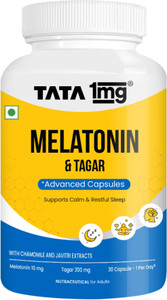 TATA 1mg Melatonin 10 mg Vegetarian Capsule For Calm & Restful Price in ...