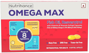 Jubilant Omega Max Fish Oil Capsule For Men And Women, High Omega 3 ...