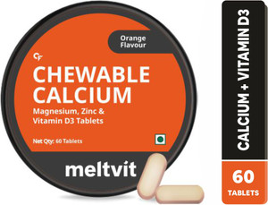 MELTVIT Chewable Calcium Tablets for Men & Women | Calcium and Vitamin ...