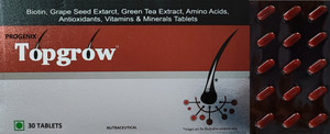 Progenix TOPGROW HAIR GROWTH MULTIVITAMIN TABLET WITH BIOTIN,AMINO ...