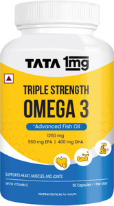 TATA 1mg Triple Strength Omega 3 Fish Oil | 560mg EPA & 400mg DHA High ...