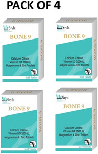 LIFE STYLE STUDIO BONE-9 Tablet 1000mg + Vitamin D3 + Magnesium + Zinc ...