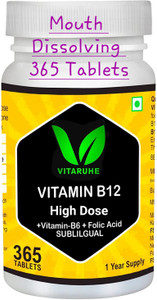 vitaruhe Vitamin B12 1500mcg Sublingual + B6/Folic Acid ...