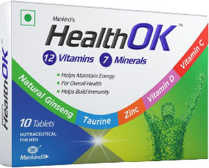 Health Ok Daily Multivitamin With Natural Ginseng for Energy & Overall ...