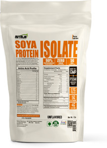 NutriJa Soya Protein Isolate 90% (2Lbs Unflavored) Plant-Based Protein ...