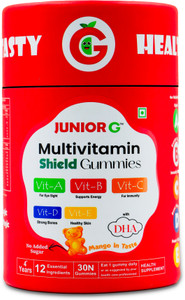 JUNIOR G Multivitamin Shield Gummies for Kids 4+ Years | Mango Flavor ...