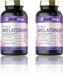 Healthy Streak Sleeping Pills Aid for Deep Sleep with Melatonin Tablets ...
