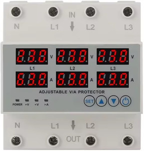Real Instruments 3-Phase Automatic Over/Under Voltage Protector with ...