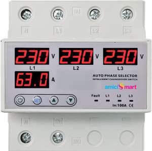 amiciSmart Intelligent 3 Phase to 1 Phase Selector/Changeover Switch ...