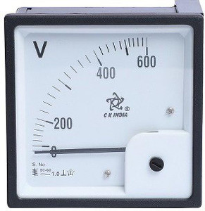 CKINDIA 96mm 600V Voltmeter Fitted with Brass Nut and Volt Voltmeter ...