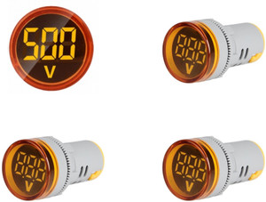 VENDOZ Voltage Meter LED Display Digital Volt Indicator Combo, (3 Pcs ...