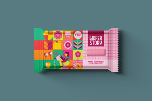 Wafer Story Pink Blossom Wafer 30g (Pack of 24) Rose Flavour Wafers ...