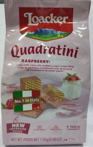 LOACKER QUADRATINI RASPBERRY - YOGURT ( CRISPY WAFER WITH RASPBERRY ...