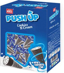 HUGS Push up the Cone Cookies & Cream Wafer Cone | Tasty Snacks (30 pcs ...