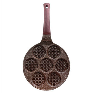 AL ATASH 7-Hole Mini Waffle Maker Pan, Portable NonStick Pancake Pan ...