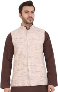 QUMASH Woven Men Waistcoat - Buy QUMASH Woven Men Waistcoat Online at ...