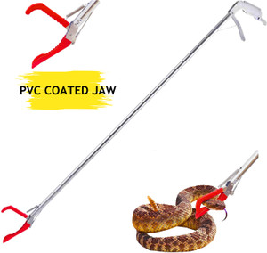 FAB TECH Long Arm Snake Catcher with PVC Coated Jaw Walking Stick Price ...