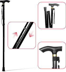 AGEasy Foldable Walking Stick-Adjustable, Anti-Slip, Enhanced Stability ...