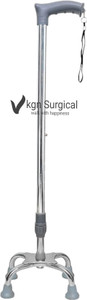 kgn surgical Premium height adjustable 4 leg Walking Stick for men ...