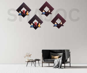 SHAJOC Wooden Square Shaped Multipupose Wall Hanging | Decor Stands ...