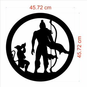 ARTCASM Lord Shree Ram With Hanuman Ji Backlight Mandala Neon Art Price ...