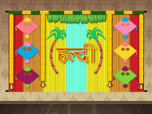 HARSHAD CREATION Haldi Backdrop Decoration Haldi Backdrop Decoration ...