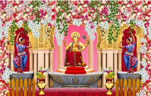 HARSHAD CREATION Backdrop & Ganesh Ji Decoration,5X8Ft Altar Cloth ...