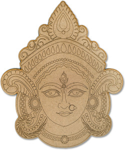 D MAHANIYA ARTS God Durga Devi Face Pre marked MDF Cutout | Art & Craft ...