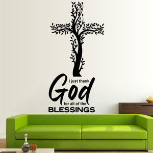 WALLPIK Jesus Cross Christian God Pray Blessing Christ Wall Decals ...