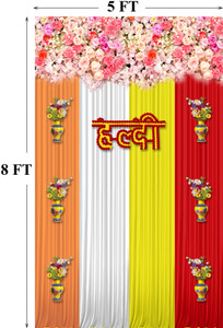 HARSHAD CREATION Haldi Backdrop for Decoration Price in India - Buy ...