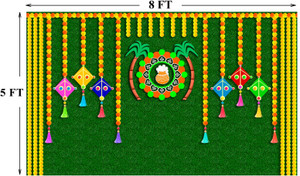 Tejas Creation Backdrop Decoration 8F & 5F Altar Cloth Price in India ...