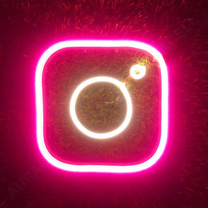 AURACELL Instagram Logo Neon LED Sign Board for Instagram Influencers ...