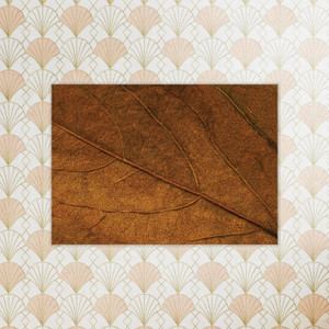 DWELLSINDIA Light Brown Leaf Vinyl Poster for Home & Office Price in ...