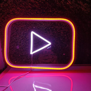 Zesta Youtube Neon Sign Wall Decor Hanging for Party, Room and Bar ...