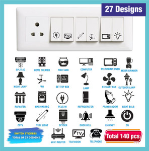 TILKOR 1.5 cm SWITCH STICKERS CLEAR A5 FOR ELECTRIC BOARD 27 DESIGN ...