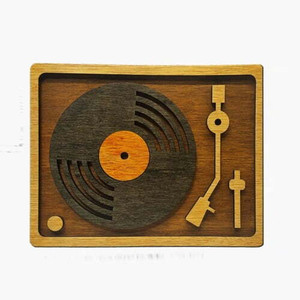 LET ME DECOR RETRO Vinyl Record Player Wooden Wall Hanging Art Price in ...