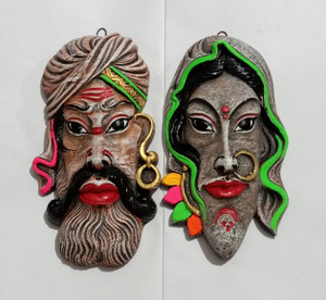 GREENCITY Terracotta Wall Hanging Raja Rani Showpiece W00001 Price in ...