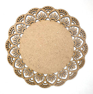 ADIKALA Mandala Floral MDF Cutout Base for DIY | 8 INCH Pack of 24 ...