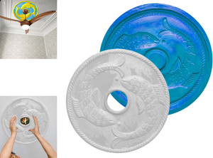 Pavi Fiber House Putti Molding For Fan Pankh Desing Ceiling Medallions ...