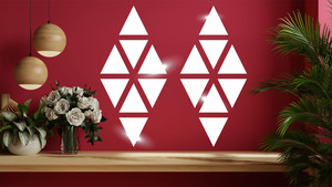 Gloshvi Acrylic Mirror Triangular Shape, Set of 16 for Home & Wall ...