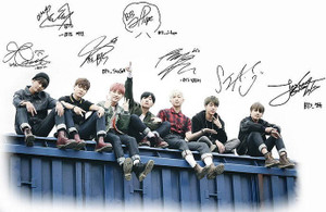 BTS Poster With Sign Paper Print - Abstract posters in India - Buy art ...