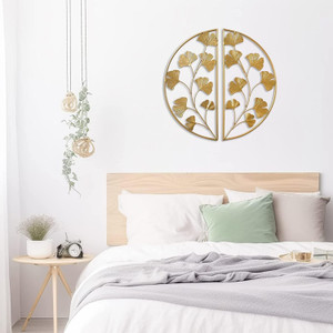 URBAN CREW INI Metal Wall Decor for Living Room Round Shape Wall ...