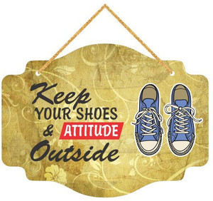 EJAart Keep Your Shoes Outside Quote Decorative Wall Art Hanging for ...