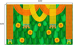 Tejas Creation ( 5 Ft X 8 Ft ) backdrop decoration Altar Cloth Price in ...