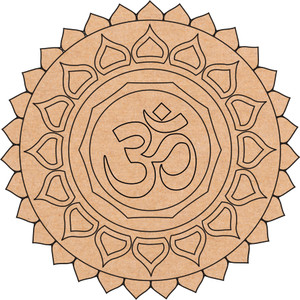 SureLaserCut Sure Laser Cut Om Pre-Marked MDF Wooden Rangoli Round ...