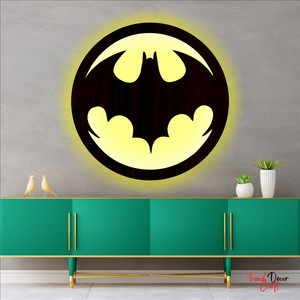 trendDecor Craft BAT OR BATMAN LED Light Wall Hanging for Wall Decor ...